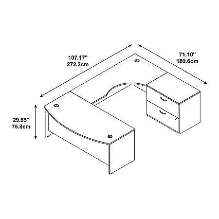 u desk dimensions