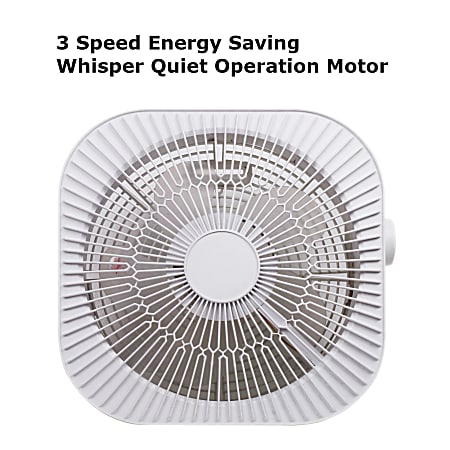 Optimus 2 Speed 40W 12 Box Fan 4 516 H x 13 14 W x 12 58 D White ...