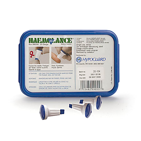 Arkray USA HypoGuard Haemolance And Haemolance Plus Lancets Box Of 50 ...