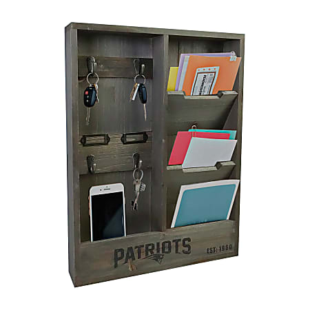 Imperial NFL Wall Mounted Wood Organizer 19 H x 14 14 W x 2 34 D New ...