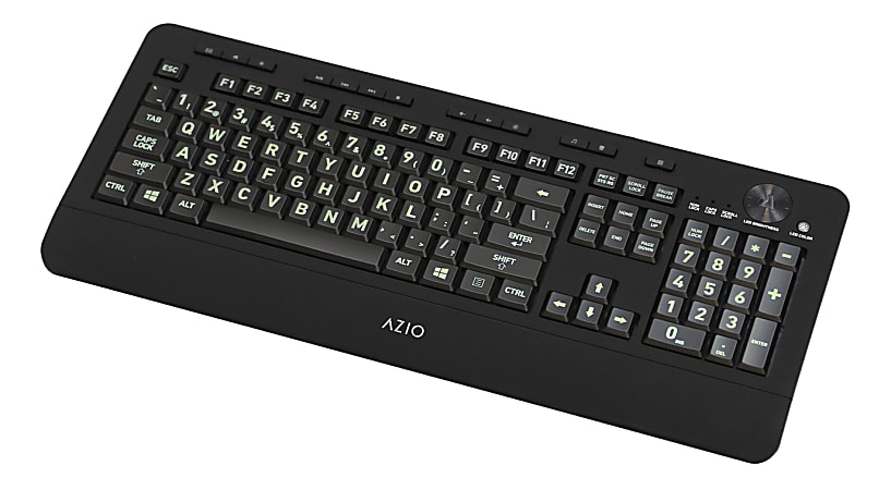 Azio KB506 Vision USB Keyboard Black - Office Depot