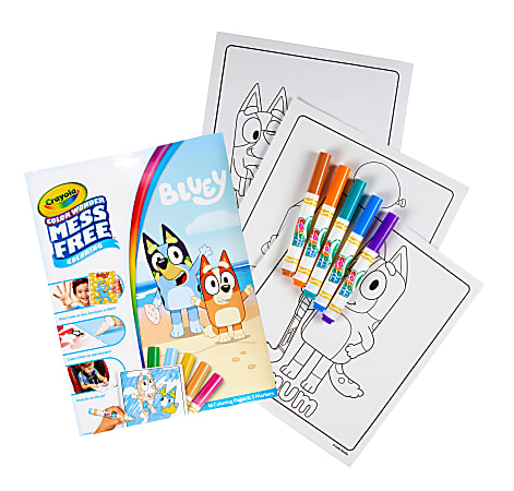 Crayola Color Wonder Bluey Coloring Pad Markers - Office Depot