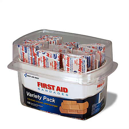 PhysiciansCare First Aid Bandages Assorted Sizes Box Of 150 - Office Depot