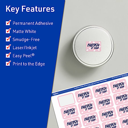 Avery Print To The Edge TrueBlock Labels With Sure Feed 94219 TWMP100 ...