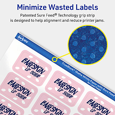 Avery Print To The Edge TrueBlock Labels With Sure Feed 94219 TWMP100 ...
