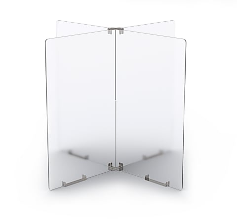 MARVEL 4 Way Table Divider 24 H x 30 W x 30 D ClearSilver - Office Depot