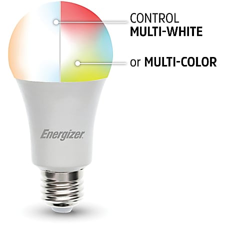 Energizer A19 Smart Multiwhite and Multicolor LED Bulb 11.50 W 60 W ...
