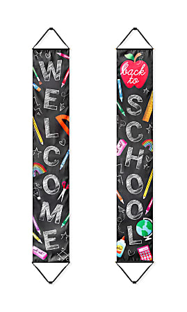 Office Depot Back To School Door Banners 12 x 72 Multicolor Set Of 2 ...