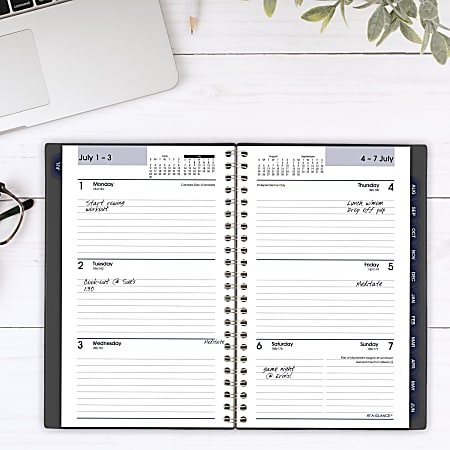 2024 2025 AT A GLANCE DayMinder Academic WeeklyMonthly Small Planner 5 ...