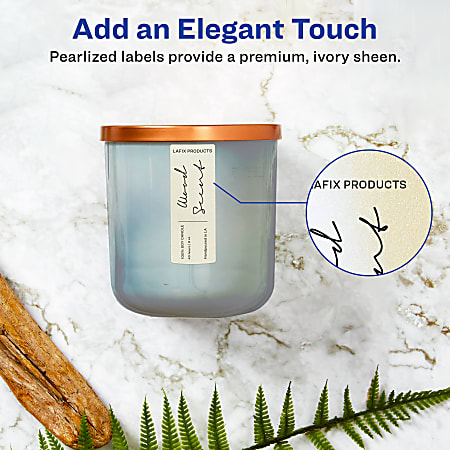 Avery Pearlized Permanent Labels With Sure Feed 94202 PIP100 Rectangle ...