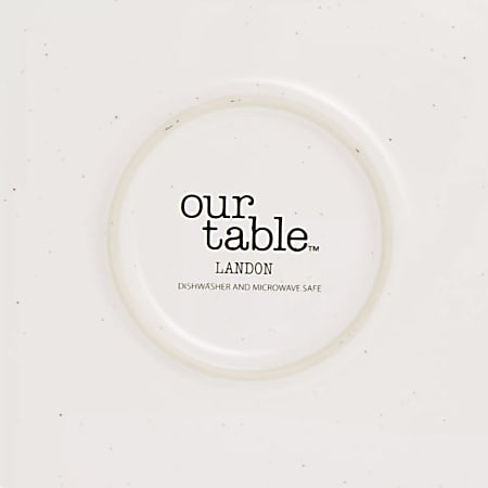 Our Table Landon 4 Piece Round Stoneware Salad Plate Set 8 716 Sea Salt ...