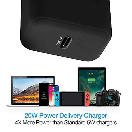 Naztech 20 Watt Power Delivery USB C Wall Charger And USB C To USB C ...