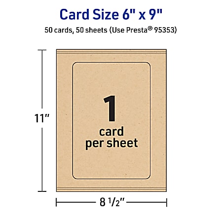 Avery Printable Postcards With Sure Feed Technology 6 x 9 Rectangle ...