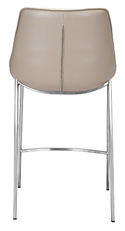 Zuo Modern Magnus Counter Stool Set BrownSilver Set Of 2 Stools ...