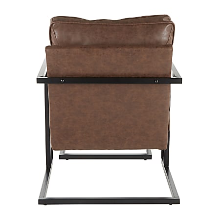 LumiSource Roman Lounge Chair And Ottoman Set BlackEspresso - Office Depot