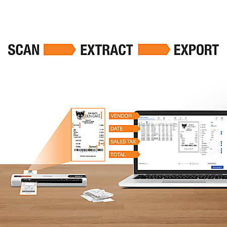Epson RapidReceipt Wireless Mobile Receipt And Color Document Scanner ...