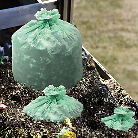Stout EcoSafe 6400 Compostable Compost Bags 1.1 mil 30 Gallon Green Box ...