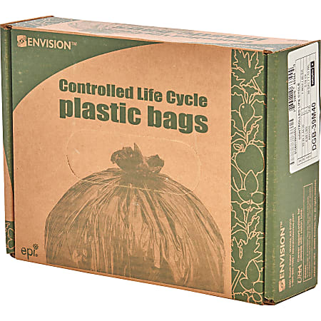 Stout Controlled Life Cycle Trash Garbage Bags 0.8 mil 30 Gallon Brown ...