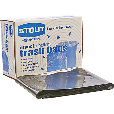 Stout Pest Guard 2.00 mil Insect Repellent Trash Bags 55 Gallons 37 x ...