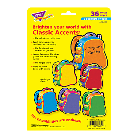 Trend Classic Accents Bright Backpacks Variety Pack 36 Pieces Per Pack ...