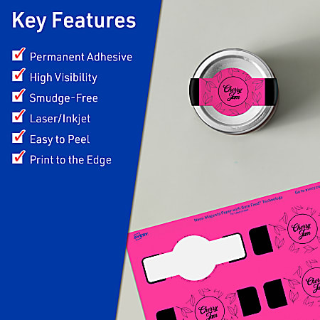 Avery Print To The Edge Labels With Sure Feed Technology 94122 NMP20 ...