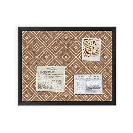 U Brands Fashion Cork Bulletin Board 20 X 16 Black Wood Frame 2883U00 ...