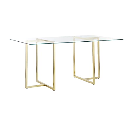 Eurostyle Legend Rectangle Dining Table 30 H x 66 W x 36 D Brushed ...