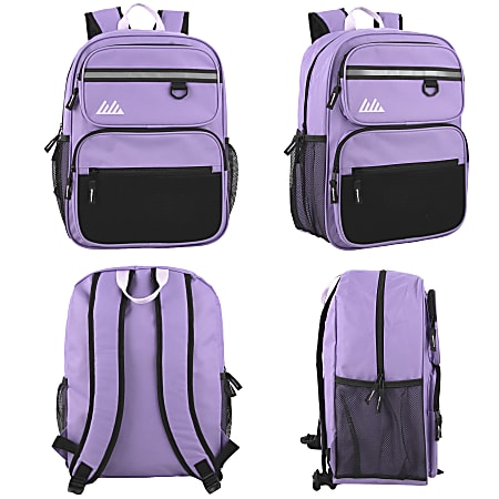Summit Ridge Reflective Backpacks PinkPurpleLight BlueTeal Pack Of 24 ...