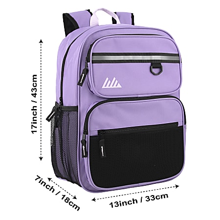 Summit Ridge Reflective Backpacks PinkPurpleLight BlueTeal Pack Of 24 ...