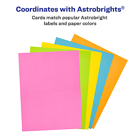 Avery Astrobrights Cardstock Postcards 8 12 x 11 Sheets 30percent ...