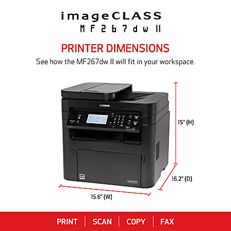 Canon imageCLASS MF267dw II Wireless Laser All In One Monochrome ...