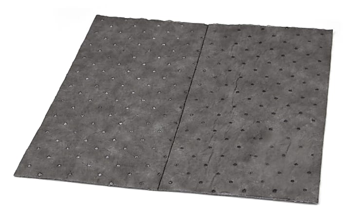 Hospeco TaskBrand Industrial Sorbent Pads 15 x 18 Gray Pack Of 100 Pads ...