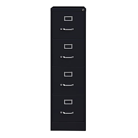 WorkPro 22 D Vertical 4 Drawer Letter Size File Cabinet Metal Black ...