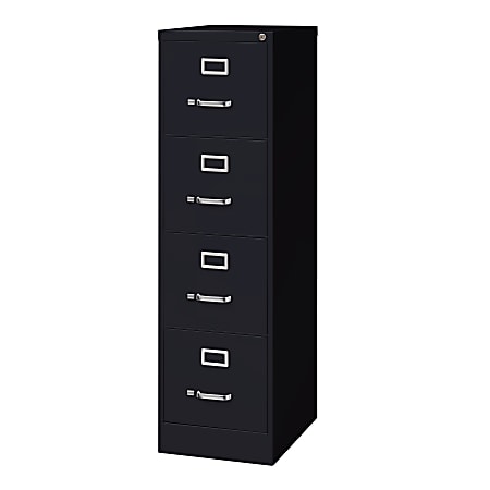 WorkPro 22 D Vertical 4 Drawer Letter Size File Cabinet Metal Black ...