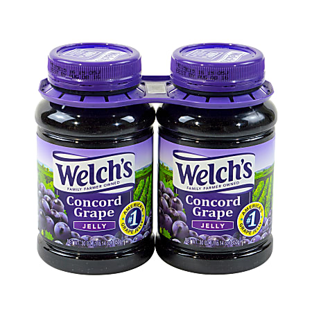 Welchs Concord Grape Jelly 30 Oz Jar Pack Of 2 - Office Depot
