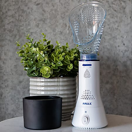 Crane x HALLS Corded Steam Inhaler 9 316 H x 4 34 W x 4 34 D White ...