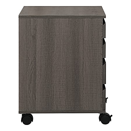 Office Star Holly 14 W 4 Drawer Mobile Storage Cart Farm Oak - Office Depot