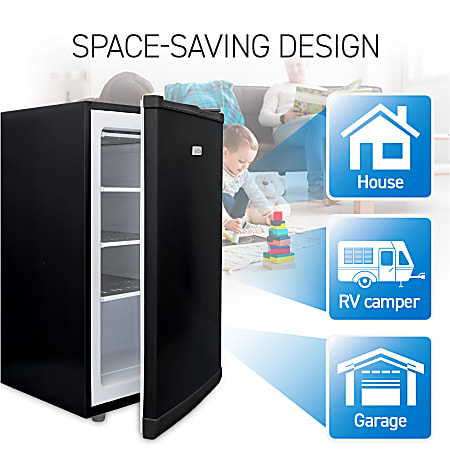 Commercial Cool Upright Stand Up Compact Mini Freezer 2.8 Cu. Ft. Black ...