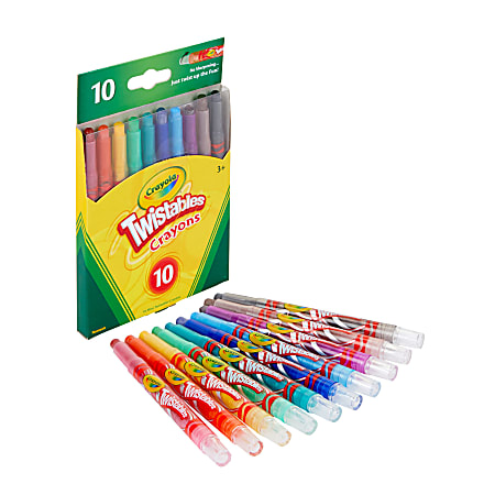 Crayola Mini Twistables Crayons Mini Size Assorted Colors 10 Crayons ...