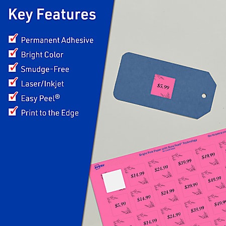 Avery Print To The Edge Labels With Sure Feed Technology And Easy Peel ...