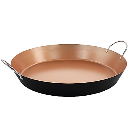 Oster Stonefire Carbon Steel Non Stick Paella Pan 16 Copper - Office Depot