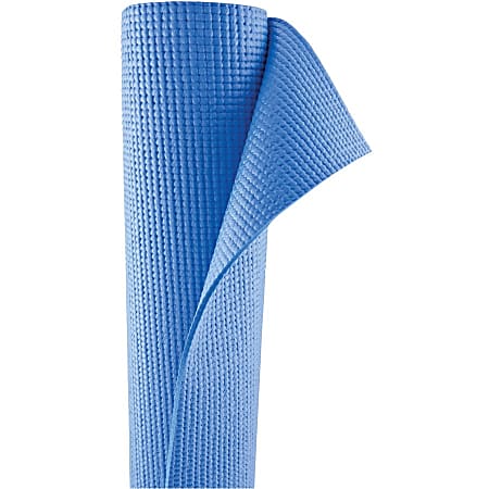 GoFit Double Thick Yoga Mat With Yoga Posture Poster 68 H x 24 W Blue ...