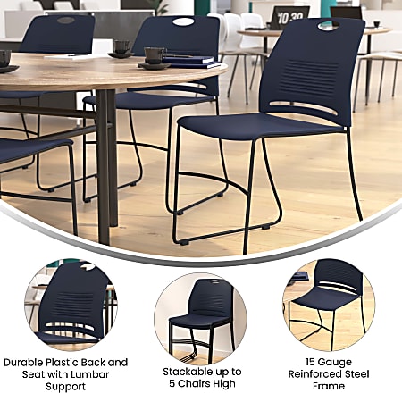 Flash Furniture HERCULES Commercial Grade 660 lb Capacity Plastic Stack ...