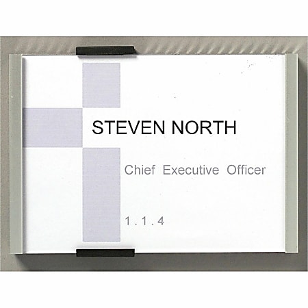 DURABLE Wall Mounted INFO SIGN 6 18 x 4 38 Rectangular Shape Acrylic ...
