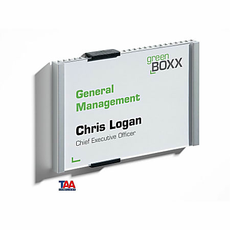 DURABLE Wall Mounted INFO SIGN 6 18 x 4 38 Rectangular Shape Acrylic ...
