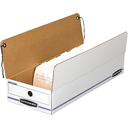 Bankers Box Liberty Corrugated Storage Boxes 4 12 x 6 14 x 24 WhiteBlue ...