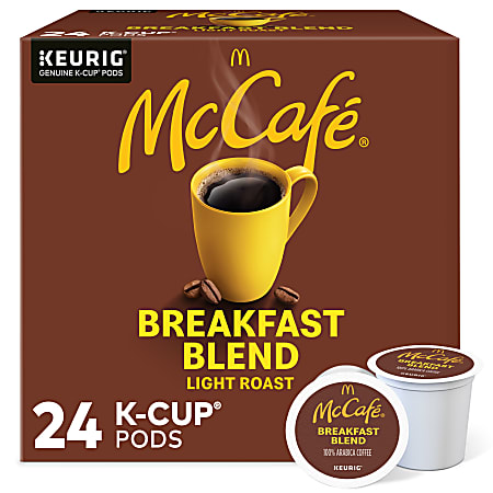 McCafe Single Serve Coffee K Cup Pods Breakfast Blend Carton Of 24 Office Depot
