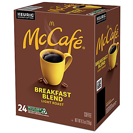 McCafe® Single-Serve Coffee K-Cup® Pods, Breakfast Blend, Carton Of 24