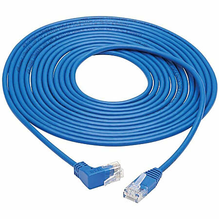 Tripp Lite Cat6 Ethernet Cable Up Angled UTP Slim Molded MM RJ45 Blue ...
