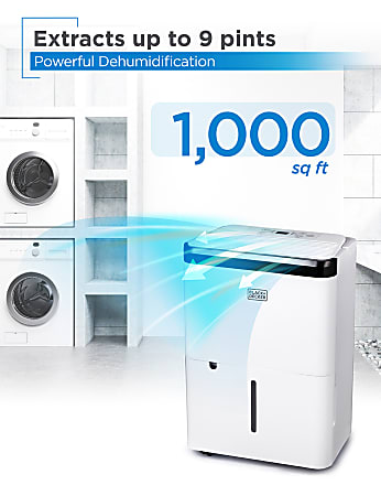 BlackDecker 1000 Sq. Ft. Dehumidifier 15 14 H x 11 W x 7 34 D - Office ...
